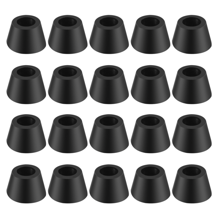 20PCS Black Chair Couch Table Rubber Furniture Leg End Caps 16mm Dia ...