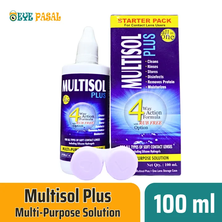 Multisol Multipurpose Solution For All Soft Contact Lenses 100 ml | Daraz.com.np