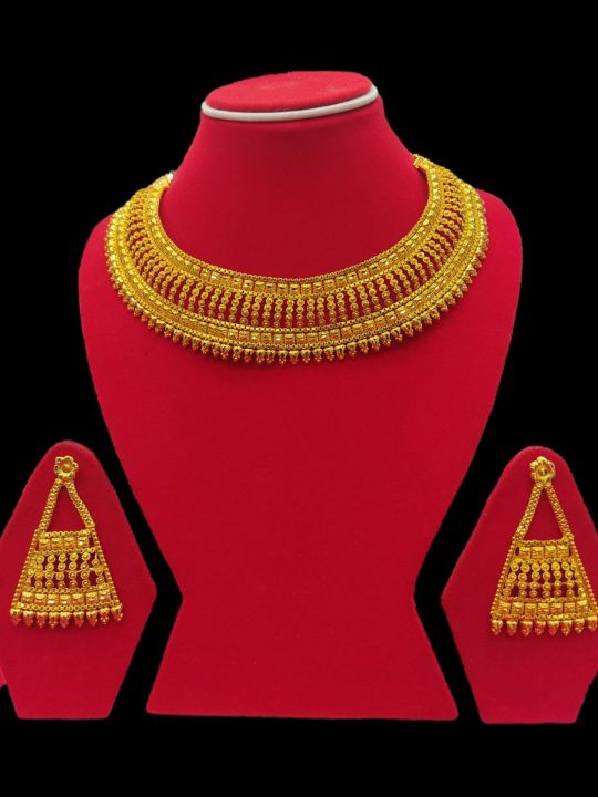 Gold Plated Haar Set - Jhumka and Haar Set | Daraz.com.np