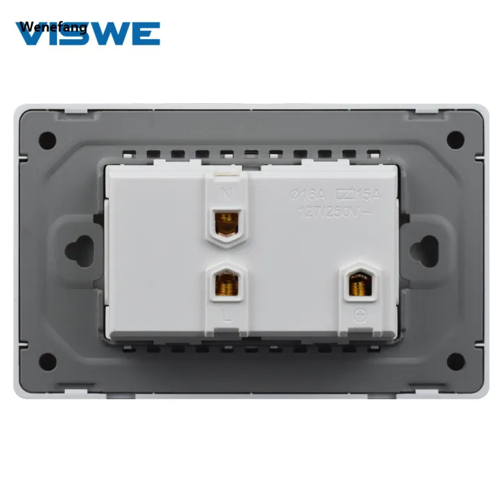 Wenefang VISWE Thailand 3 Pins Socket, 15A Universal Power Jack AC 250V ...