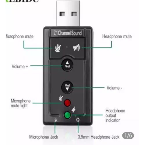 USB Virtual 7.1 Channel Sound Adapter | Daraz.com.np