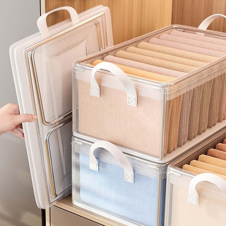 Foldable Storage Box Open Case Wardrobe Storage Bin for Cabinet Closet ...