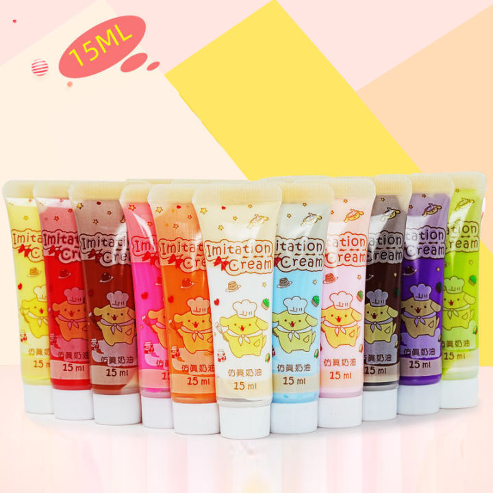 15ML/Bottle Simulation Cream Gel DIY Craft Fake Whipped Cream Clay ...