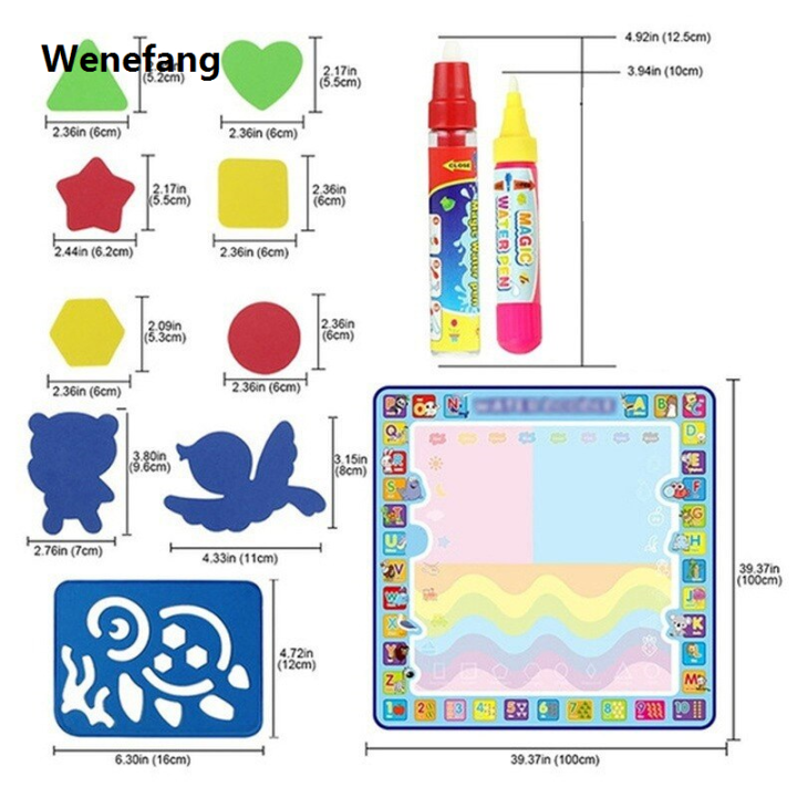 Wenefang Coolplay Magic Water Drawing Mat Coloring Doodle Mat with ...