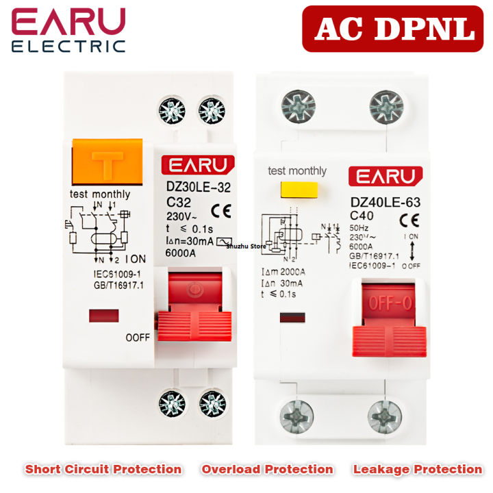 Shuzhu StoreHot Selling DZ30LE DZ47LE EPNL DPNL 230V 1P+N Residual Current Circuit Breaker With ...