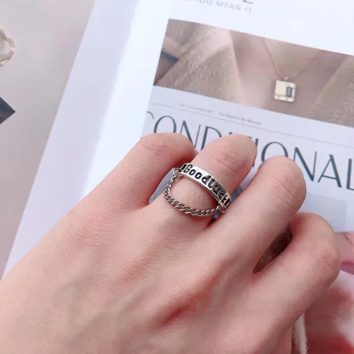 Pebbles Nepal Good Luck Themed Chain Adjustable Ring | Daraz.com.np