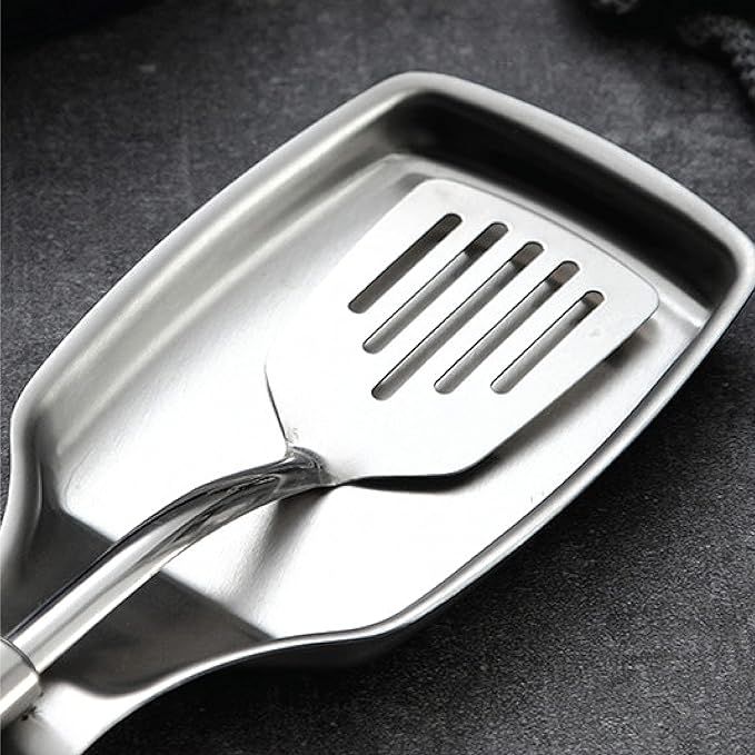Stainless Steel Spoon Rest Heavy Duty Spatula Ladle Holder Dishwasher ...