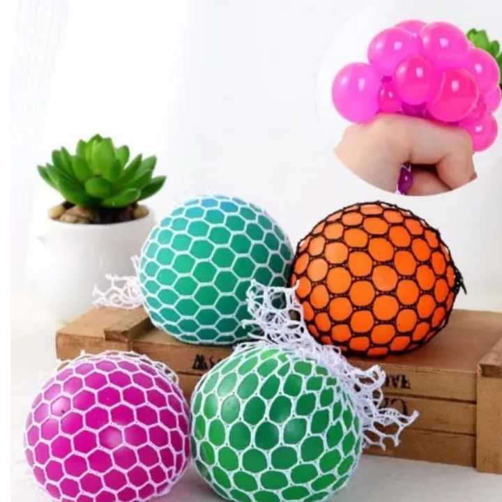 Fancy Squishy Mesh Ball Stress Relief | Daraz.com.np