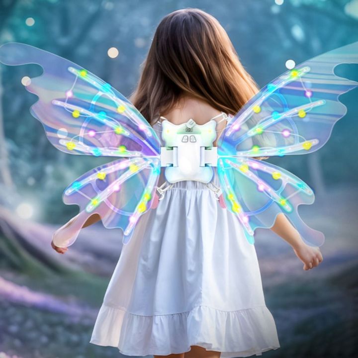 Creative with Light Music Fairy Angel Wing Cosplay Shiny Glowing ...