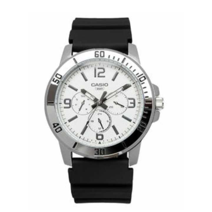 Casio MTP-VD300-7BUDF Enticer Black Strap Color Resin Made Watch For ...