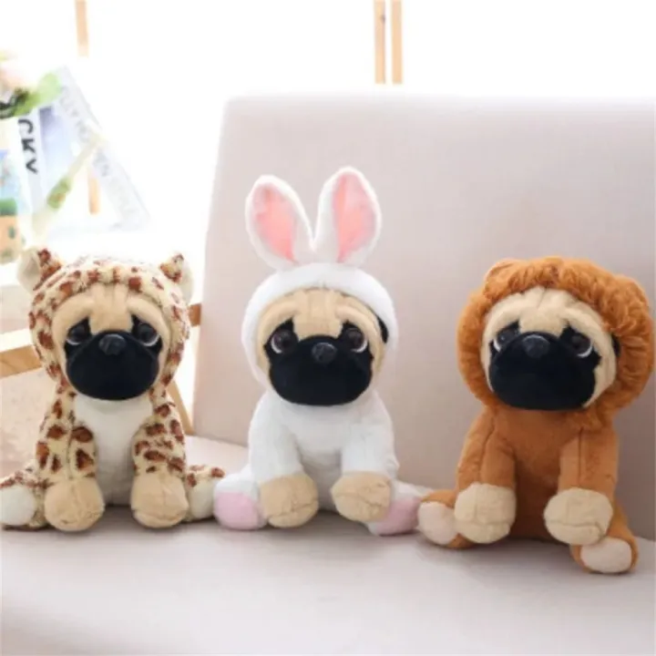 Lovely Stuffed Animals Pug Dog Plush Toys Rabbit Elephant Lion Sheep ...