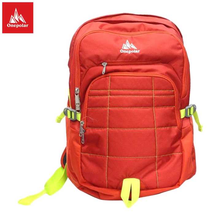 One Polar Red Multi Zippered Backpack (Unisex) - 2188 | Daraz.com.np