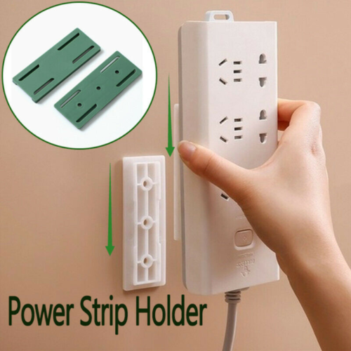 Multicolor Power Strip Holder Fixator, No Hole Plug-in Wall Socket ...
