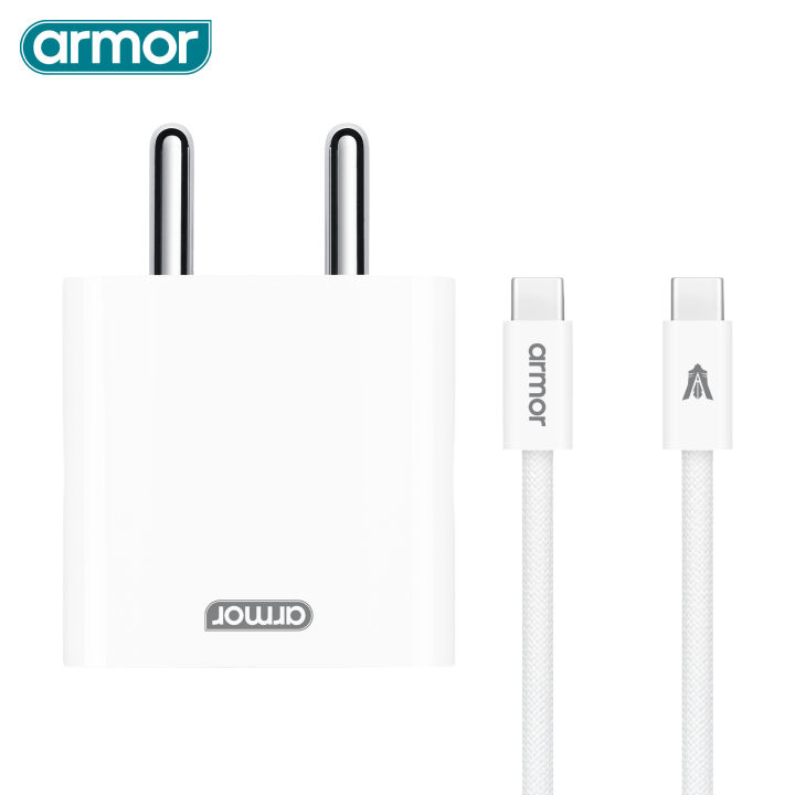 ARMOR PD02 + AR-C4C | Armor 25W USB-C Power Adapter with Type-C to Type ...