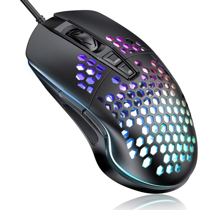 Mice T98 7200 DPI RGB USB Wired Gaming Mouse Lightweight Programmable ...