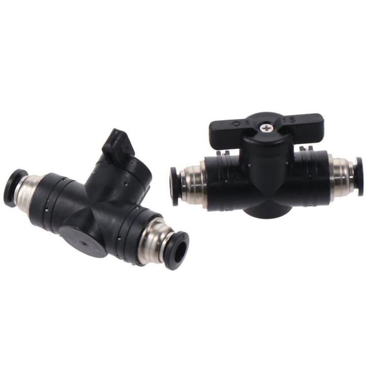 2pcs Durable PVC Pneumatic Ball Valve 6mm OD Straight Air Hose Air Flow ...
