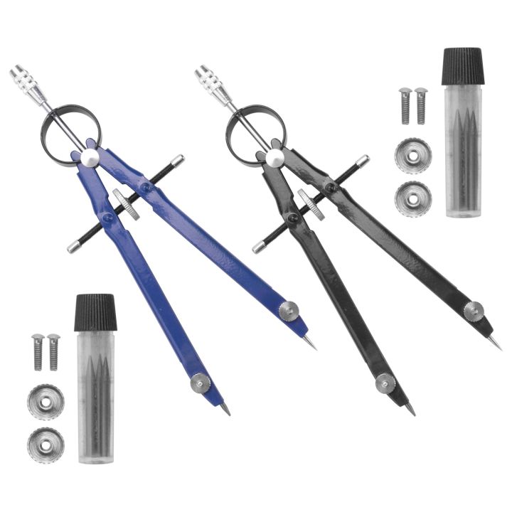 Professional Compass with Lock, Compass for Geometry, 6inch Spring Bow ...