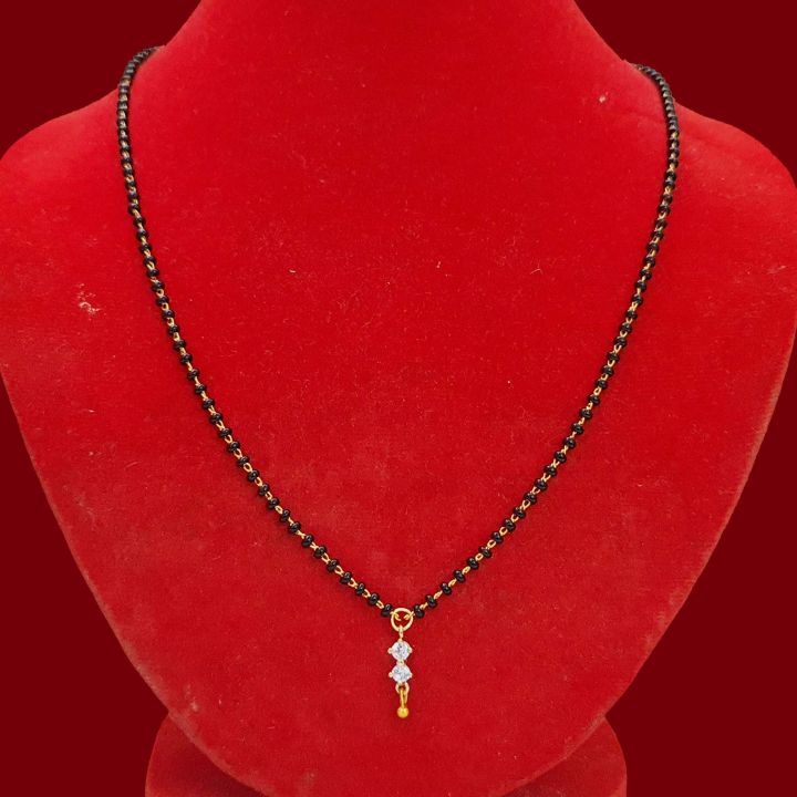 Panchadhatu Stone Studded Pendant With Gold Plated Lari Chain Necklace ...