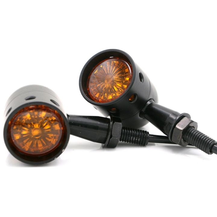 (COKP) Amber Universal Motorcycle Lens Retro Halogen Turn Signal Bulb ...