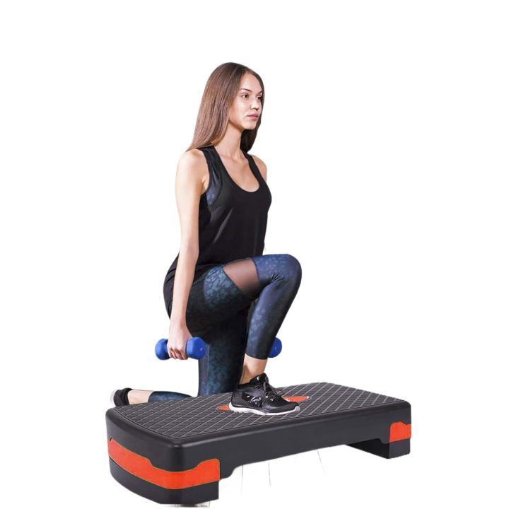 Professional 2 Level Adjustable Aerobic Exercise Stepper, Non-Slip ...