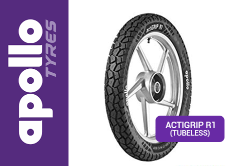 APOLLO Tyre 2.75-18 (Actigrip R1) Tubeless 2-Wheeler Motorbike Rear ...