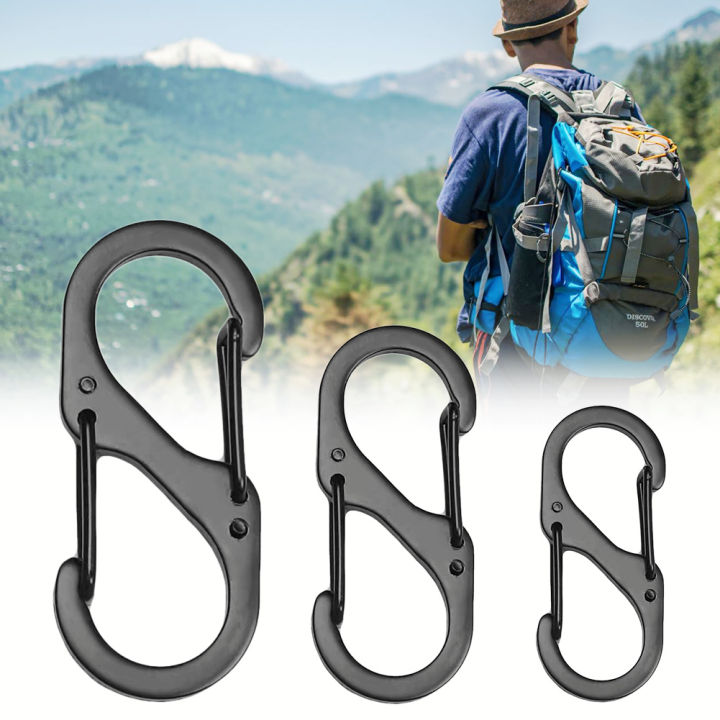 Camping keychain mini careering buckle with lock key chain piece ...
