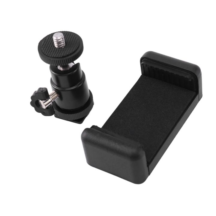 Mobile Phone Clip Holder And 360 Ball Head Hot Shoe Adapter Mount Fit ...