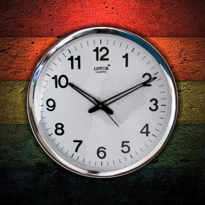 Lotus Round Analog White Dial Wall Clock | Daraz.com.np