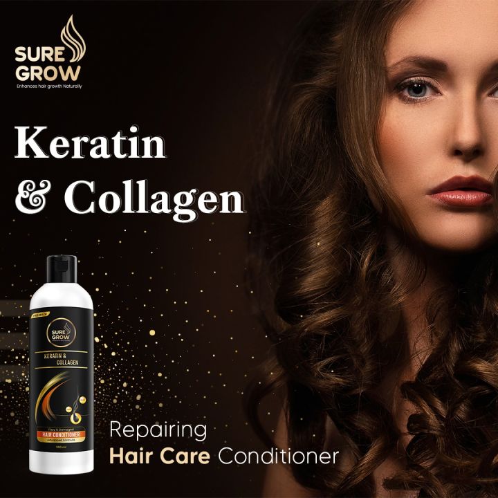 Sure Grow Hair Conditioner - Keratin & Collagen - 200ML | Daraz.com.np