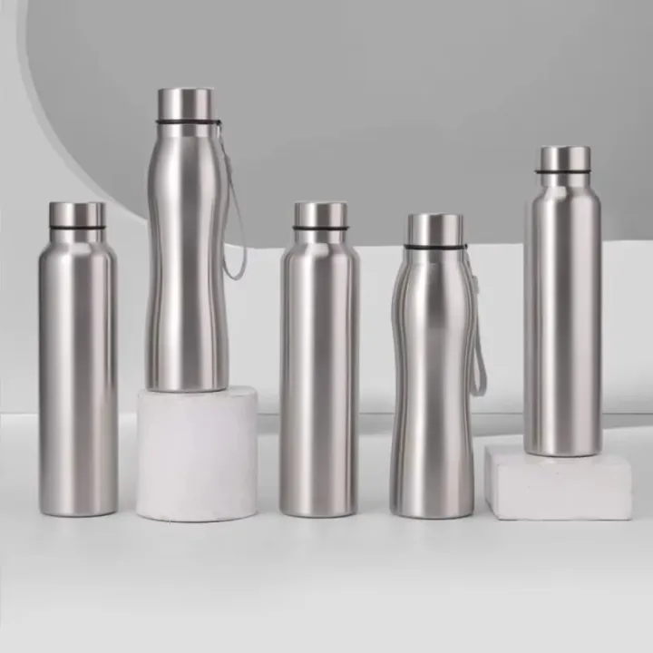 Metal Flask 750ml/1000ml Sports Water Bottles Single-layer Stainless ...
