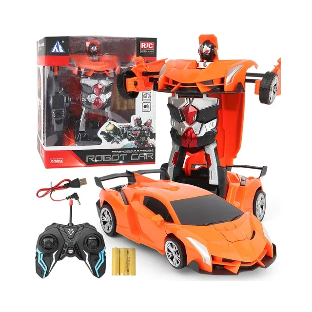 Remote Control Rechargeable 1:18 Transformers Robot Car Remote Control ...