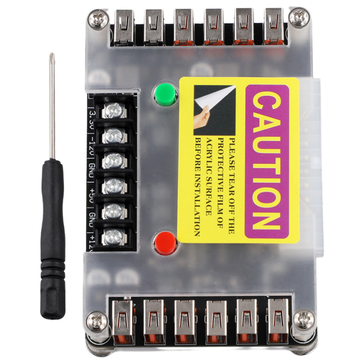 ATX Power Supply Breakout Board and Case Kit with 3.3V, 5V, 12V,-12V ...