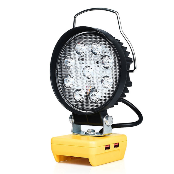 For 20V Li-Ion Battery LED Work Light 4Inch Round Flashlight Portable ...