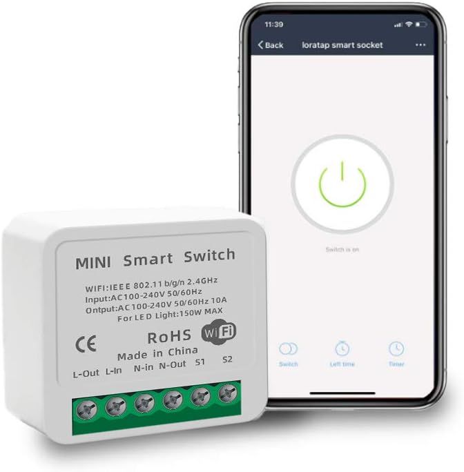 Tuya Smart Wifi Switch 16A Mini Smart Wifi DIY Switch Supports 2 Way Control, Smart Home ...