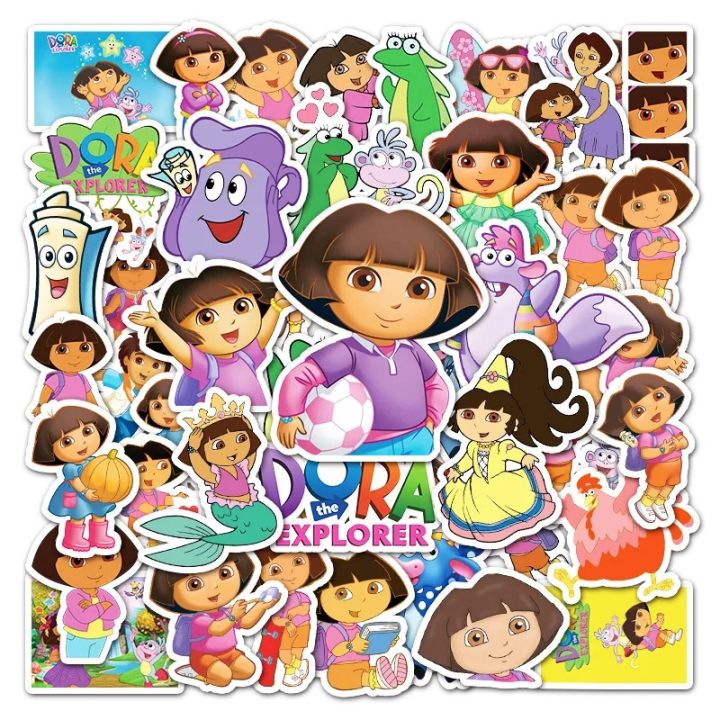 50pcs Dora the Explorer Children's Stickers for Laptops and Cellphone ...