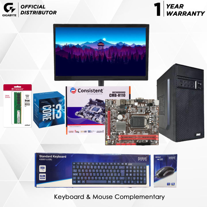 Custom Office Desktop PC with Intel Core i3 6th Gen Processor, 19” PS ...