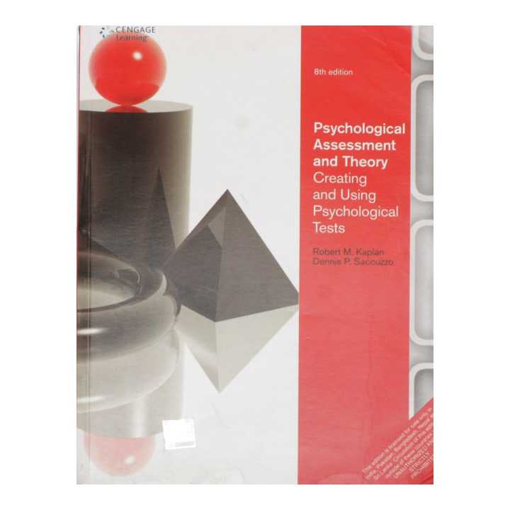 Psychological Assessment And Theory Creating And Using Psychological ...