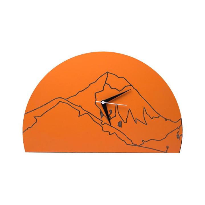 Orange Mount Everest Design Hemispherical Analog Wall Clock | Daraz.com.np