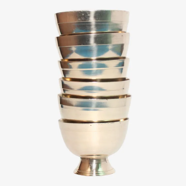 White Brass Bowl Dhalod Kachaura (Set Of 6) 1500gm | Daraz.com.np
