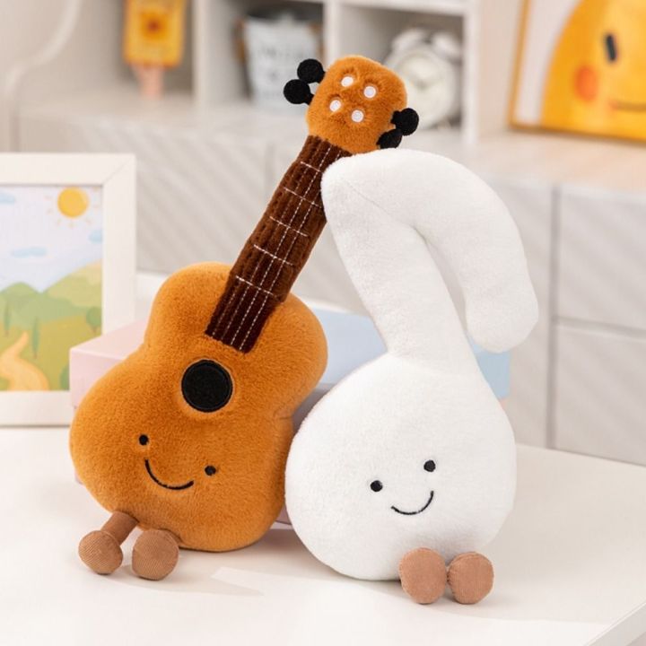 Instrument Theme Cute Musical Plush Toys Pipa Tuning Fork Soft Guitar ...