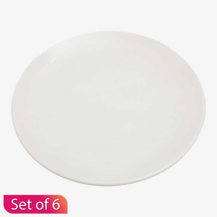 Plain Plate 10 Inch Set Of 6 | Daraz.com.np