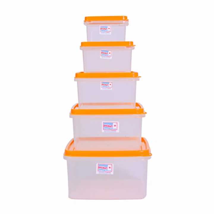 Bagmati Square Plastic Container Box Set Of 5 | Daraz.com.np