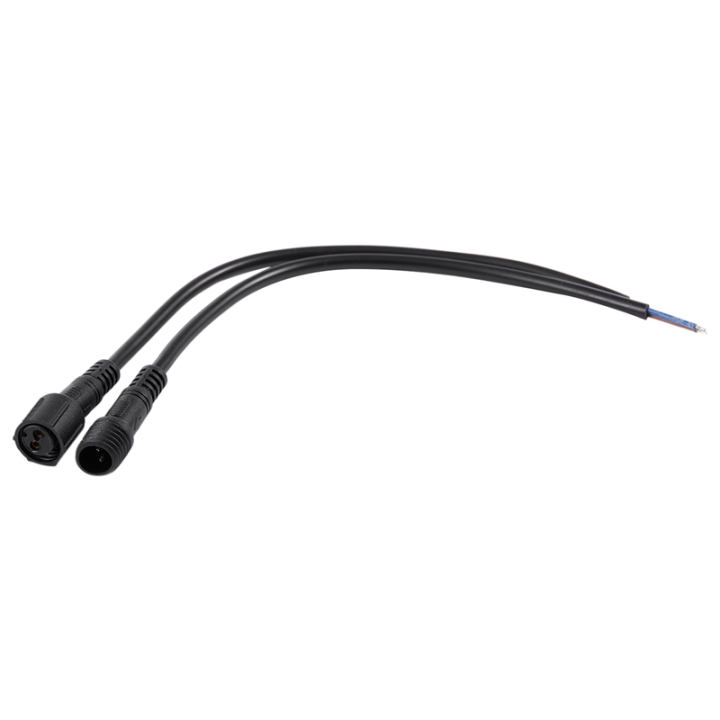 (COKP) 12X Male Female Plug 2 Pin LED Waterproof Connector Cable Black ...