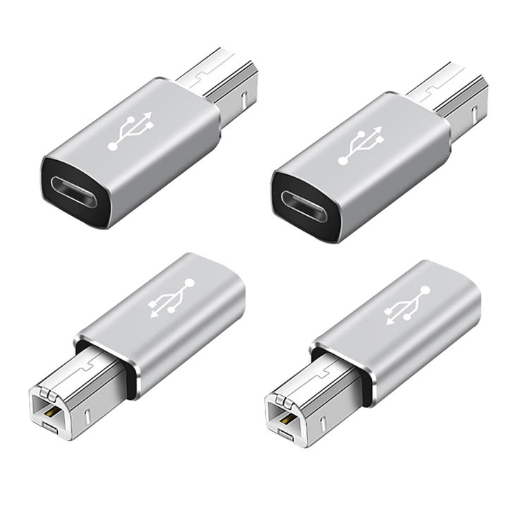 4 Pack USB C to USB B Adapter, Type C to USB MIDI Adapter for Midi Controller, Midi Keyboard ...