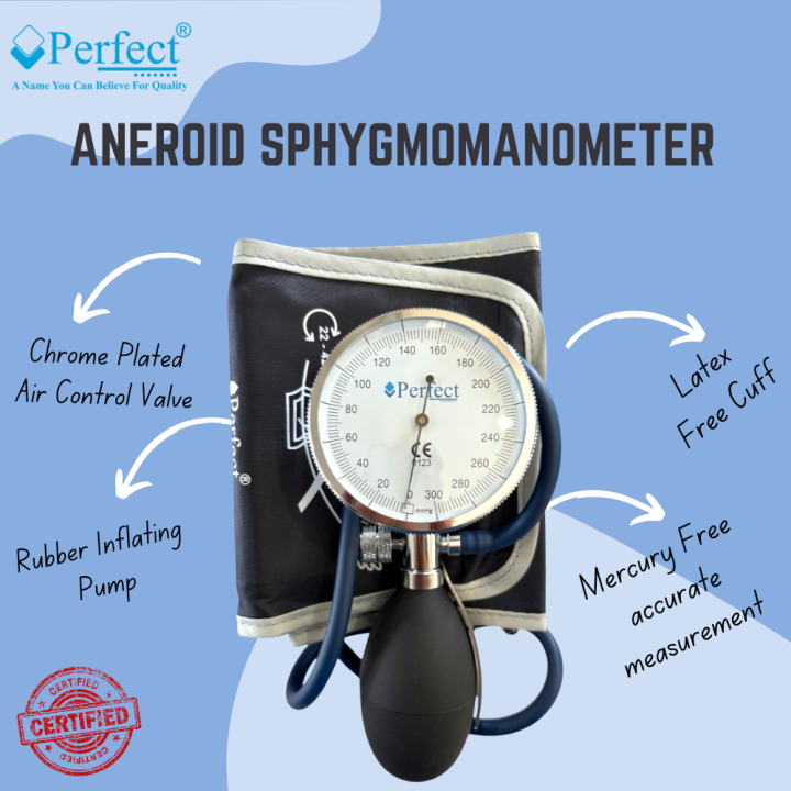 Perfect Aneroid Sphygmomanometer Premium Blood Pressure Ultra With 2 ...