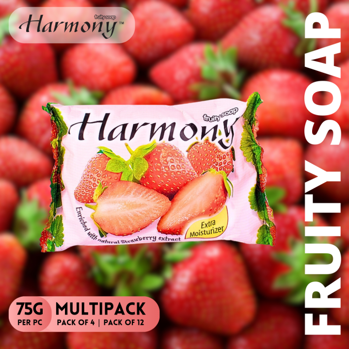 Harmony Fruity Soap Bar with Natural Strawberry Extract (75g ...
