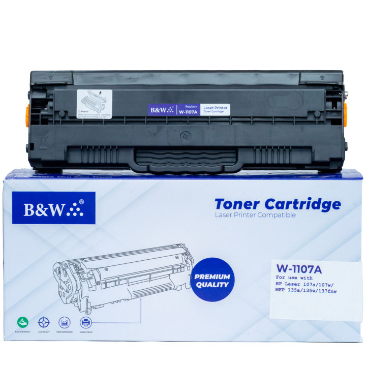B&W CRG,W-1107A Toner Cartridge Compatible For HP laser 107A/107W ...