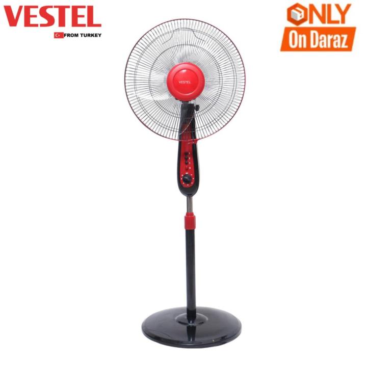 VESTEL High Speed Stand Fan | Timer | 16 inches | 2500RPM | Oscillation ...