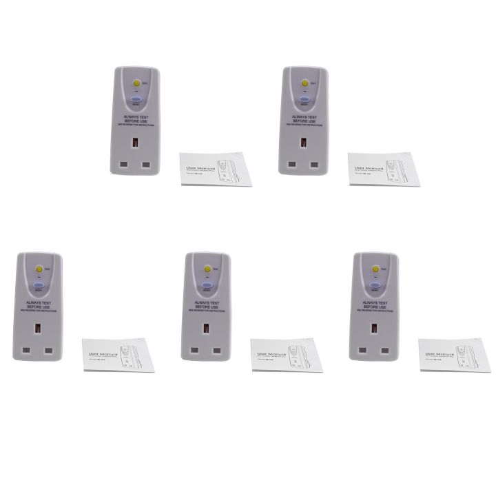 5X Uk Plug 13A Gfci Leakage Protection Plug Rcd Socket Home Circuit ...