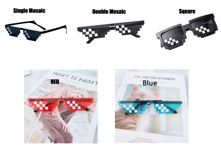 【shengxiong6525】（NEW）Thug Life Glasses TikTok - Black Square Triangle ...